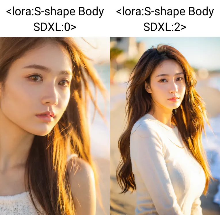 【麻瓜lora】身材调节器S-shape body SDXL - RunningHub Stable Diffusion & Flux LoRA